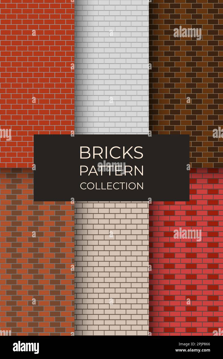 Collection Of Bricks Pattern For Vector Design Stock Vector Image & Art ...
