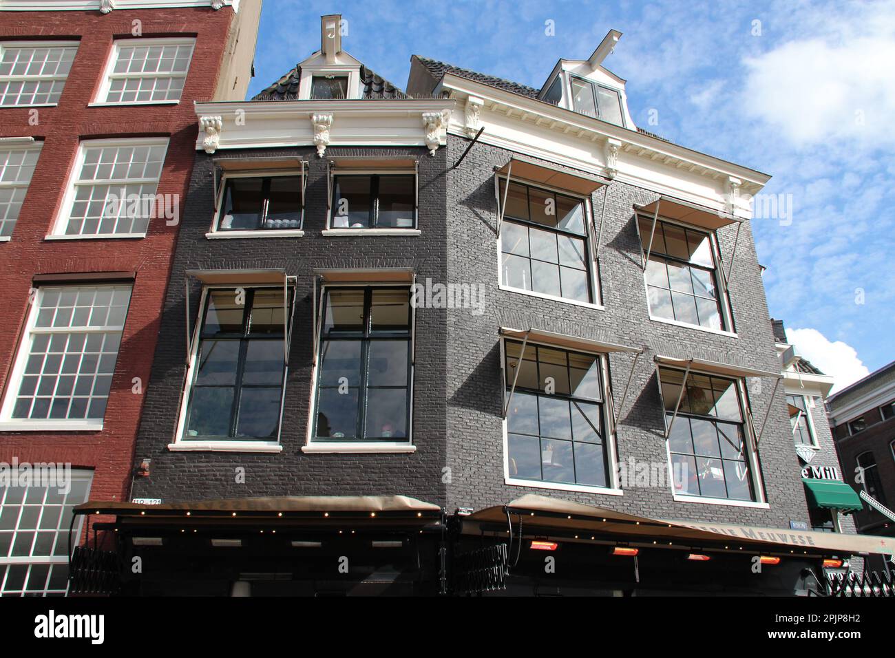 old brick houses or flat buildings in amsterdam (the netherlands Stock ...
