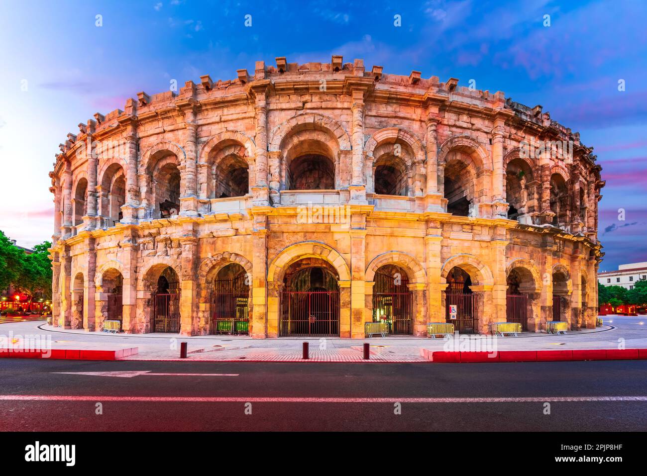 Nimes, France. Arena well-preserved Roman amphitheater in Provence ...
