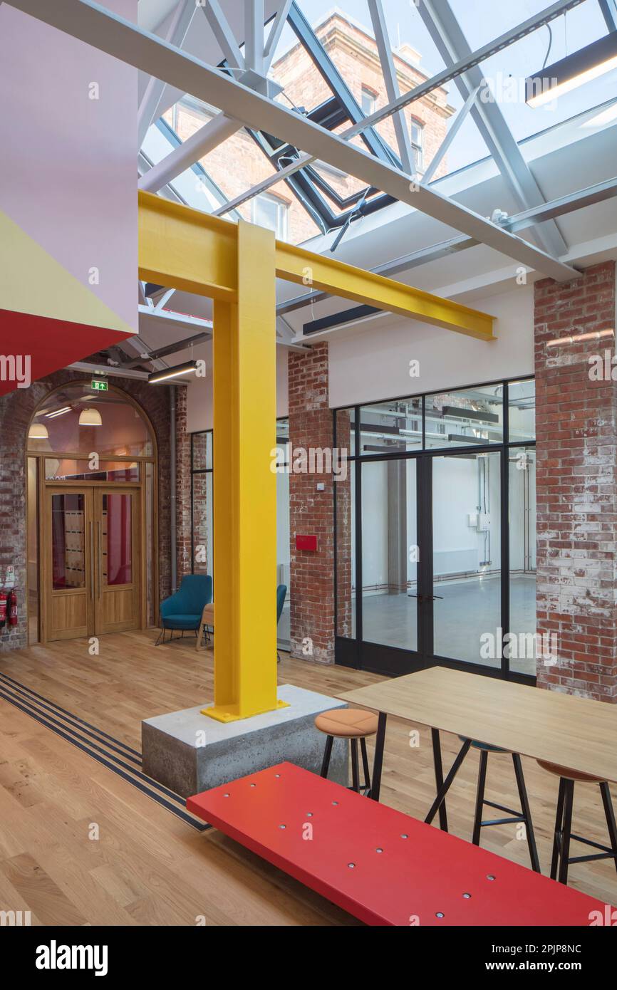 Main communal area, with dining table etc. Also shows the historical ...