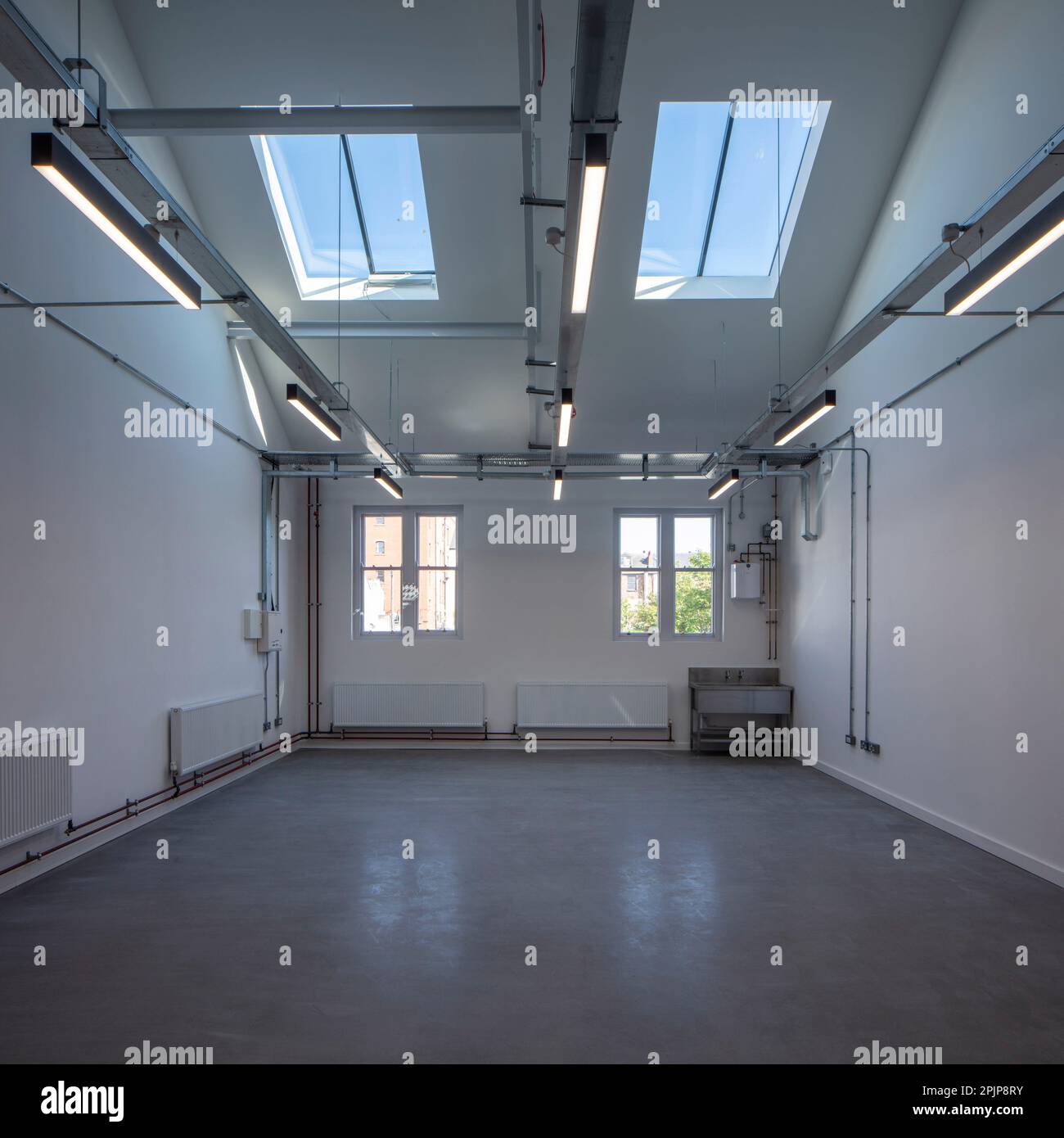 Wide angle view of the main artist studios. Whitby Street Studios ...