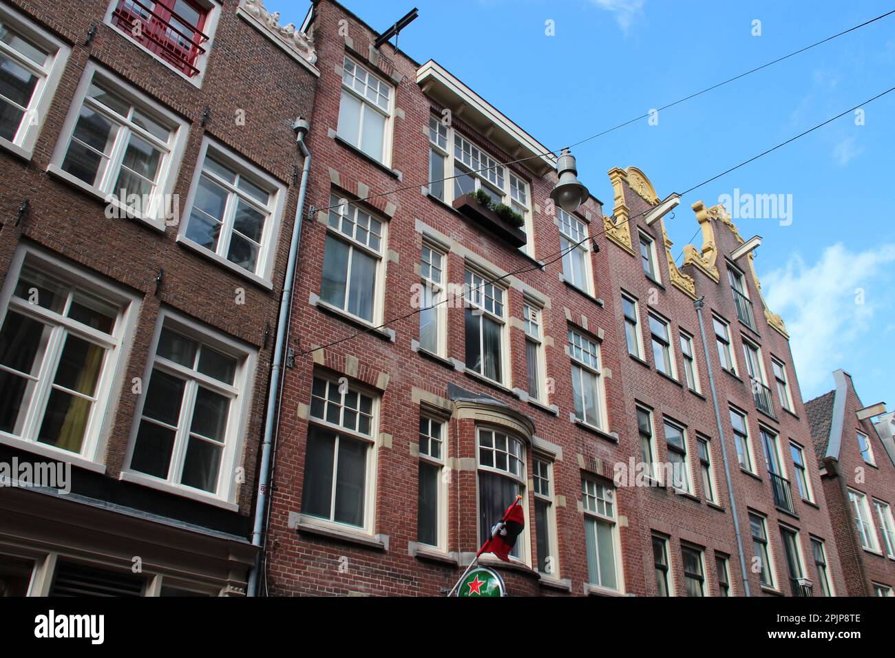 old brick houses or flat buildings in amsterdam (the netherlands Stock ...
