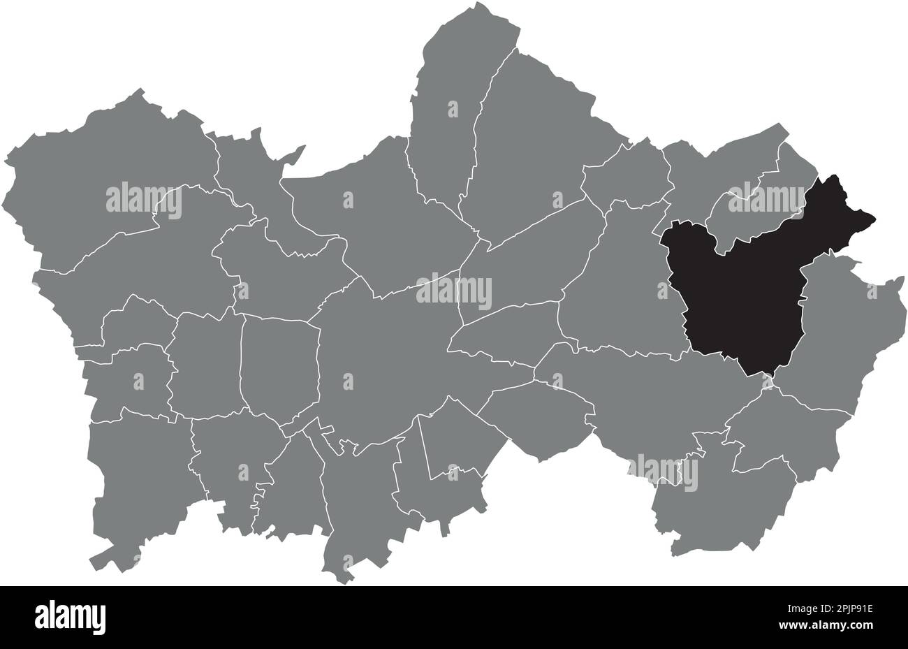 Locator map of the BECLERS MUNICIPALITY, TOURNAI Stock Vector Image ...