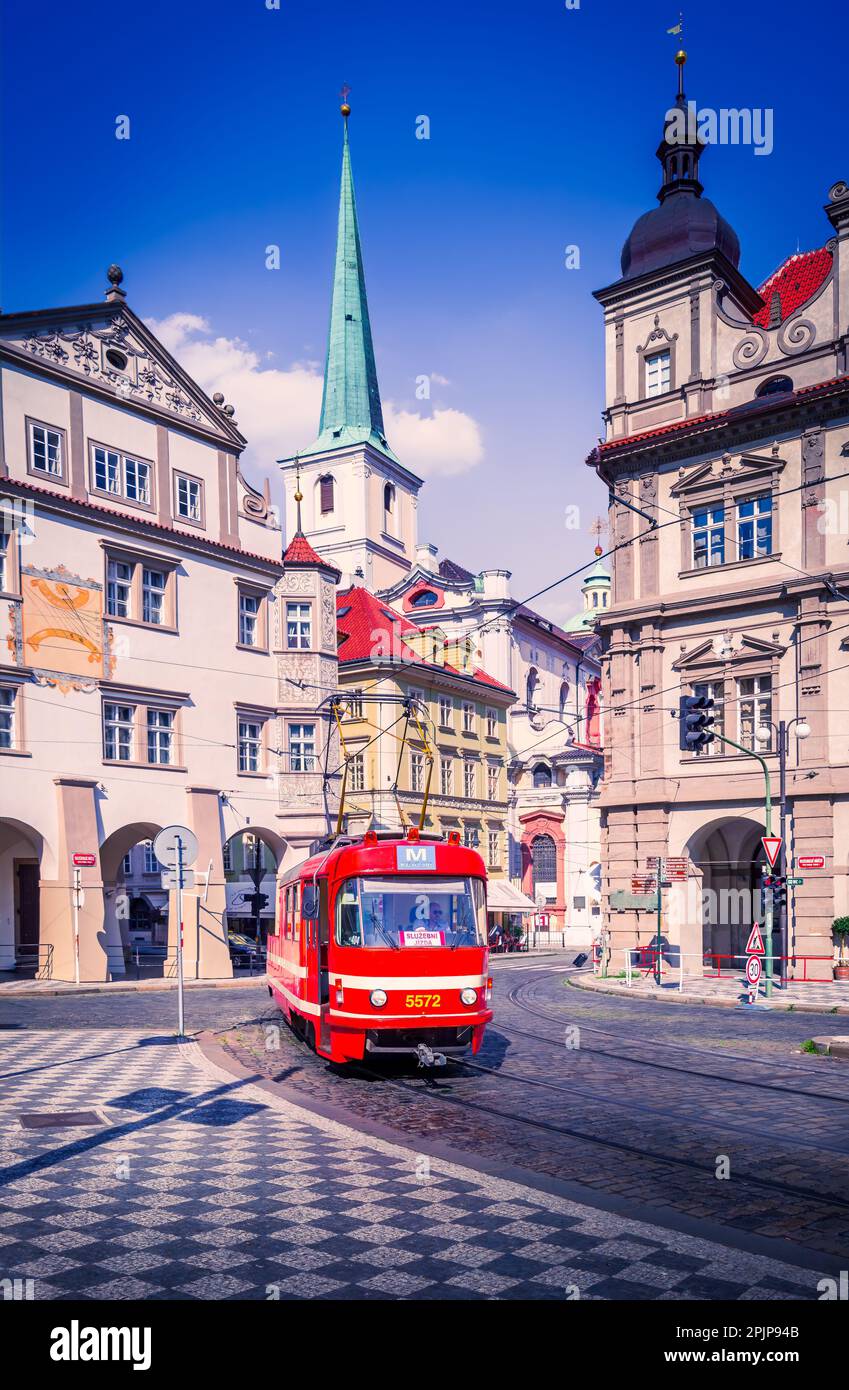 Prague, Czech Republic - August 2020. The Czech Republic's capital city ...