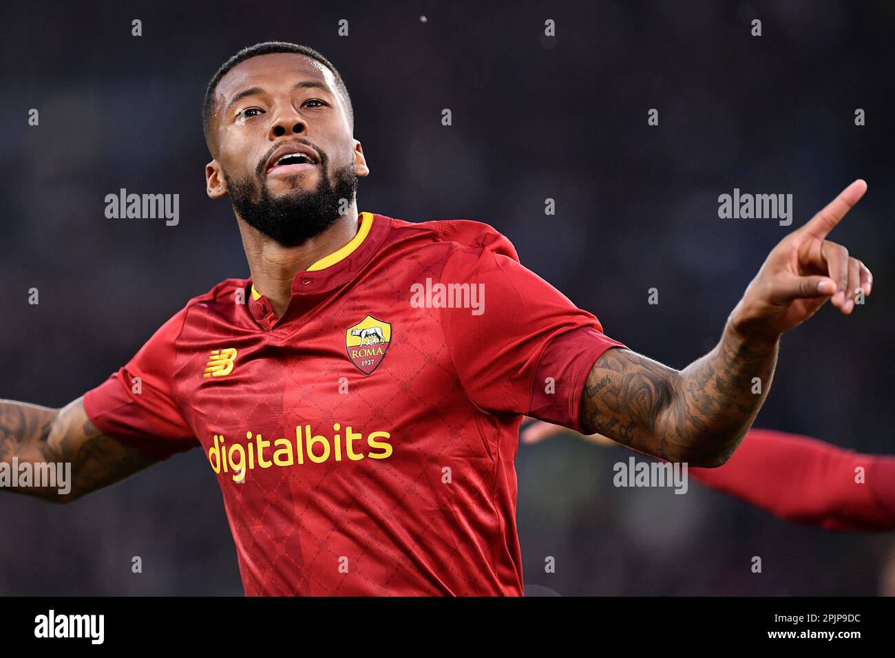 Roma, Italy. 2nd Apr, 2023. Georginio Wijnaldum of AS Roma during the ...
