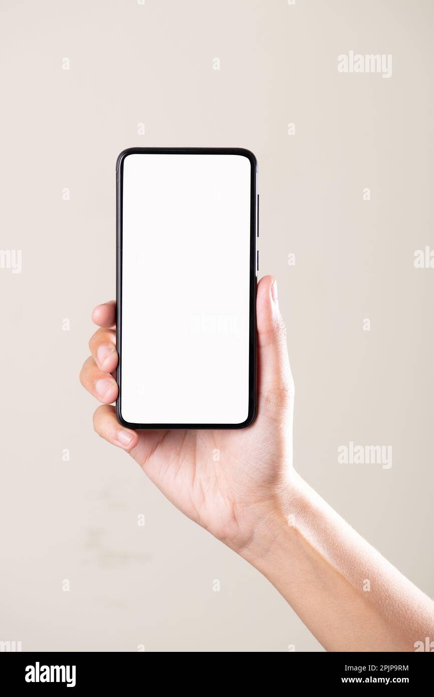 White screen phone hi-res stock photography and images - Alamy