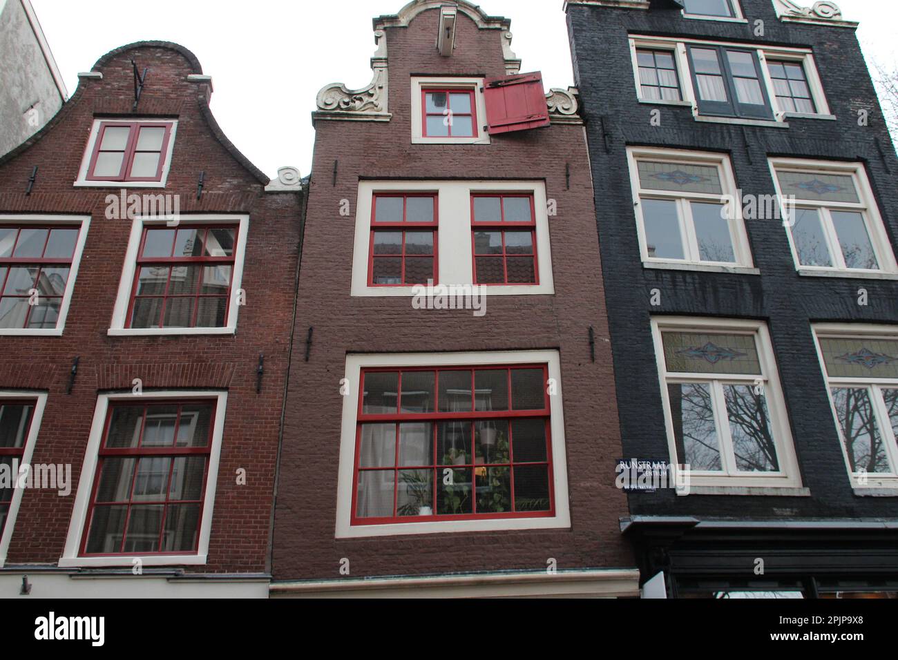 old brick houses or flat buildings in amsterdam (the netherlands Stock ...