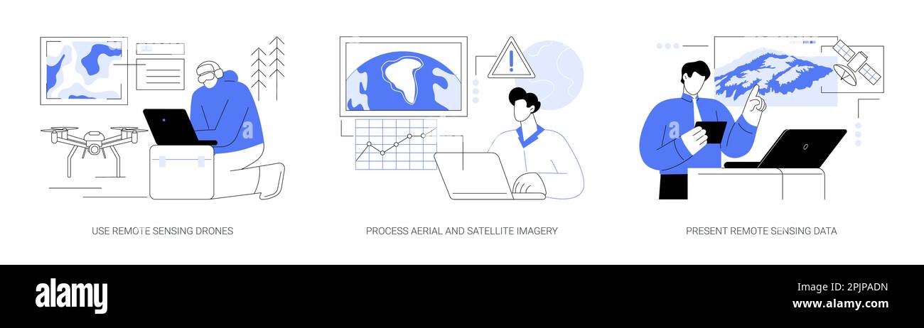 Remote sensing abstract concept vector illustrations Stock Vector Image ...