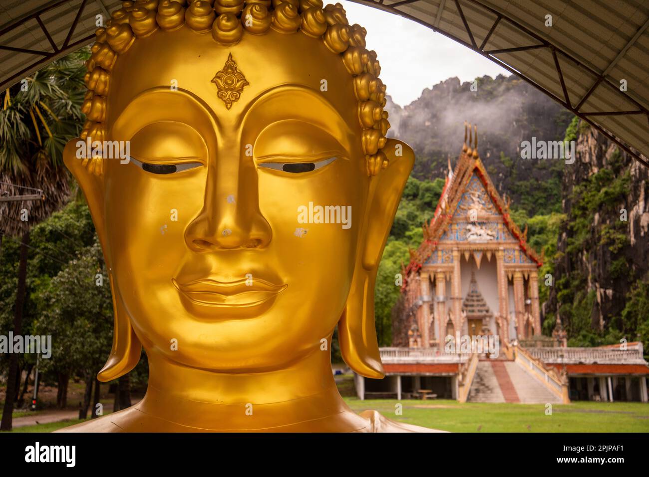 the Wat Khao Daeng Temple at the Village of Khao Daeng at the Hat Sam ...
