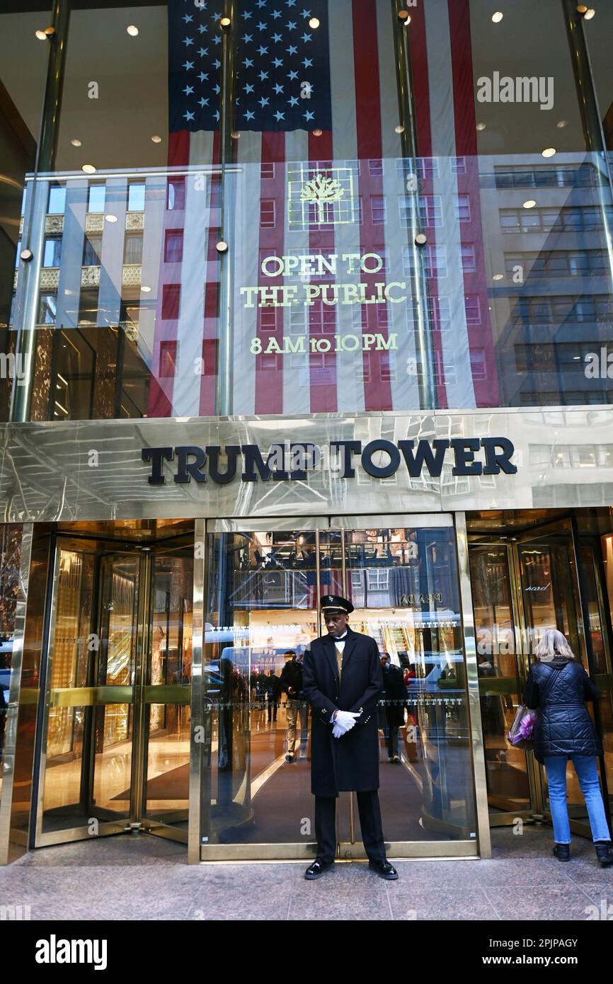 Photo by: GWR/STAR MAX/IPx 2022 4/3/23 Atmosphere outside of Trump ...