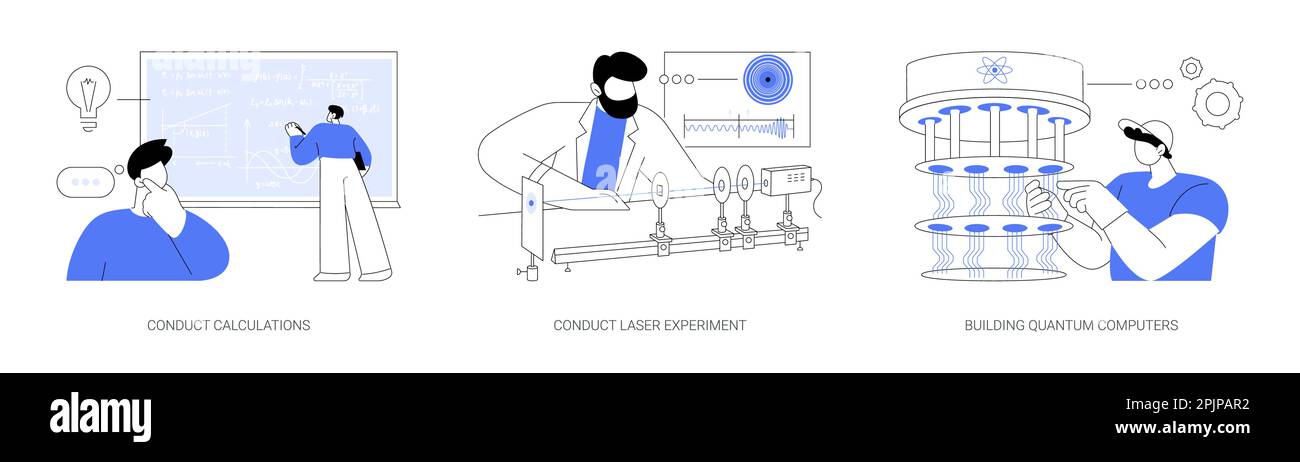 Quantum physics abstract concept vector illustrations Stock Vector ...