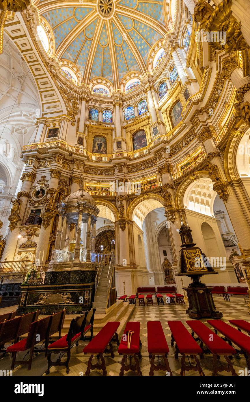 The Cupola of Granada Cathedral, Granada, Andalusia, Spain, South West ...