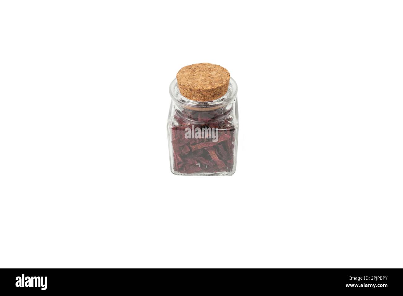 Dried beetroot slices in a glass jar isolated on white background. food ...
