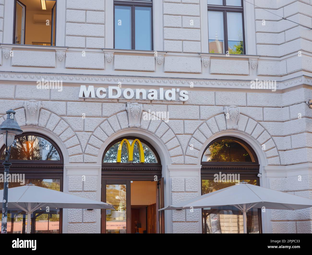 Vienna, Austria - August 8, 2022: McDonald's Restaurant in Munich ...