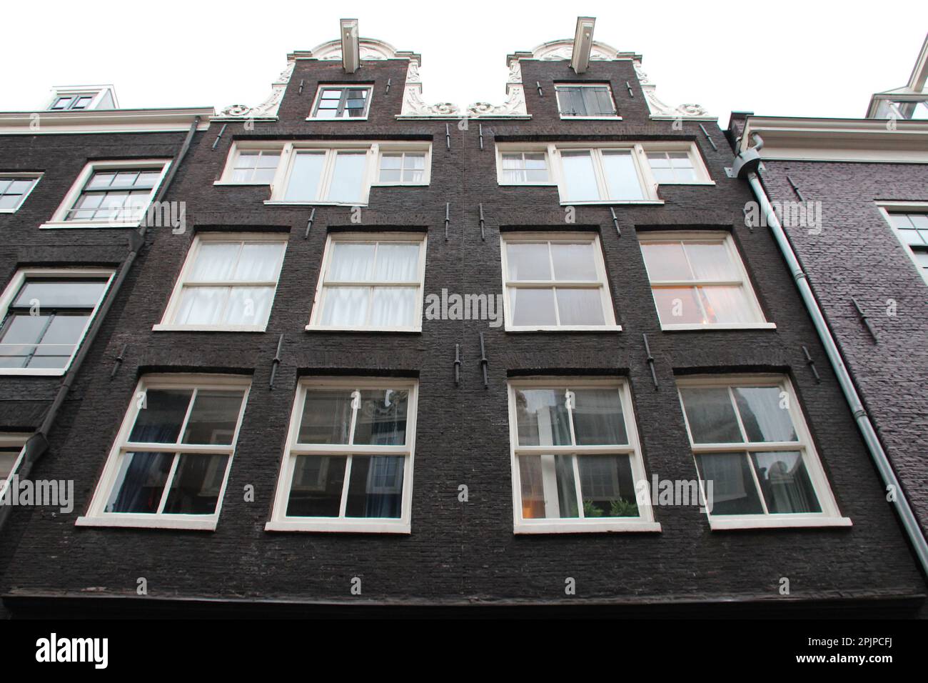 old brick houses or flat buildings in amsterdam (the netherlands Stock ...