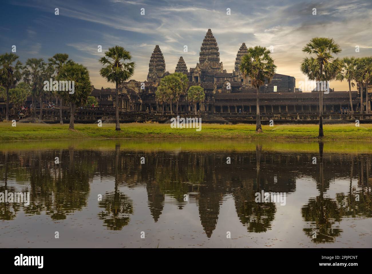 Cambodian landmark Angkor Wat with reflection Stock Photo - Alamy