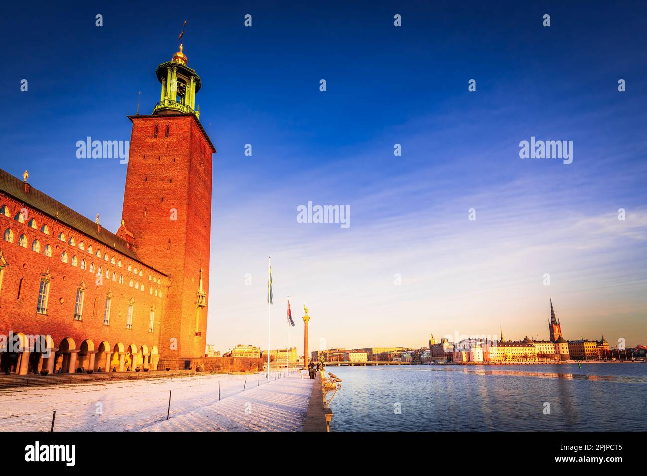Stockholm, Sweden. City Hall offers stunning panoramic view of the ...