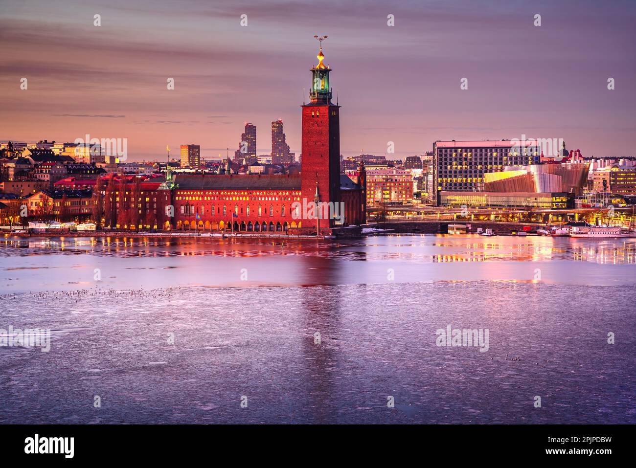 Stockholm, Sweden. City Hall offers stunning panoramic view of the ...