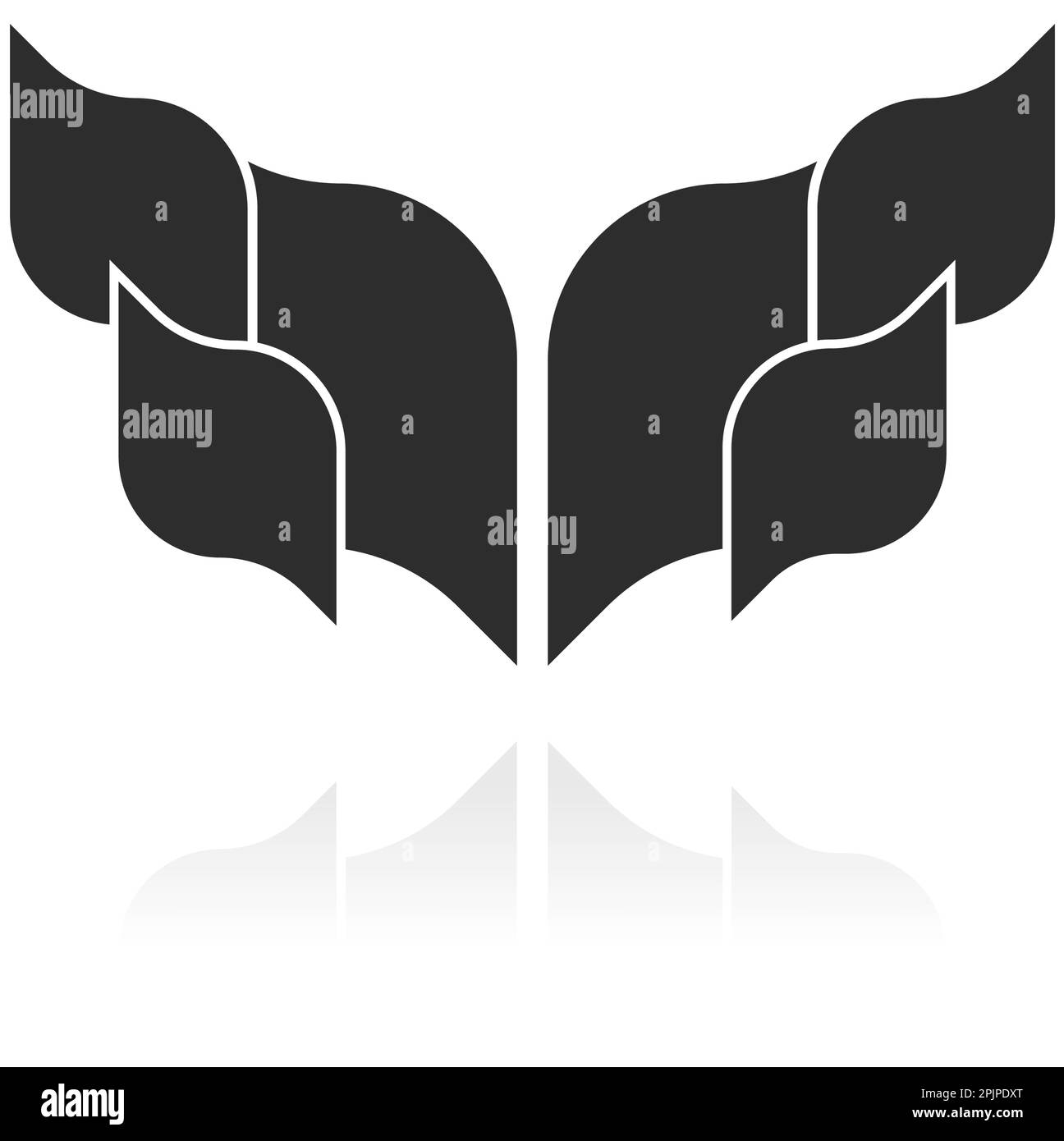 leaf form collage concept, Vector rectangular collage mosaic grid of ...