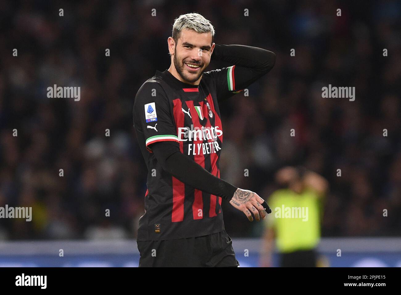 Naples, Italy. 2 Apr, 2023. Theo Hernandez of AC Milan during the Serie ...