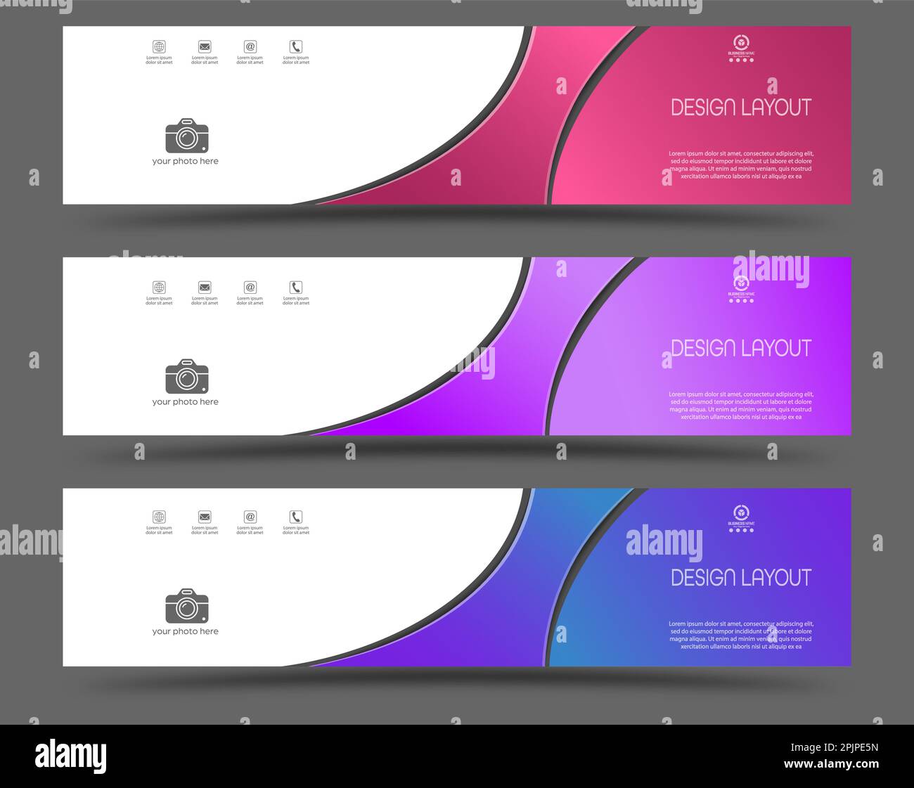 A set of colored backgrounds for websites, web design, social networks ...