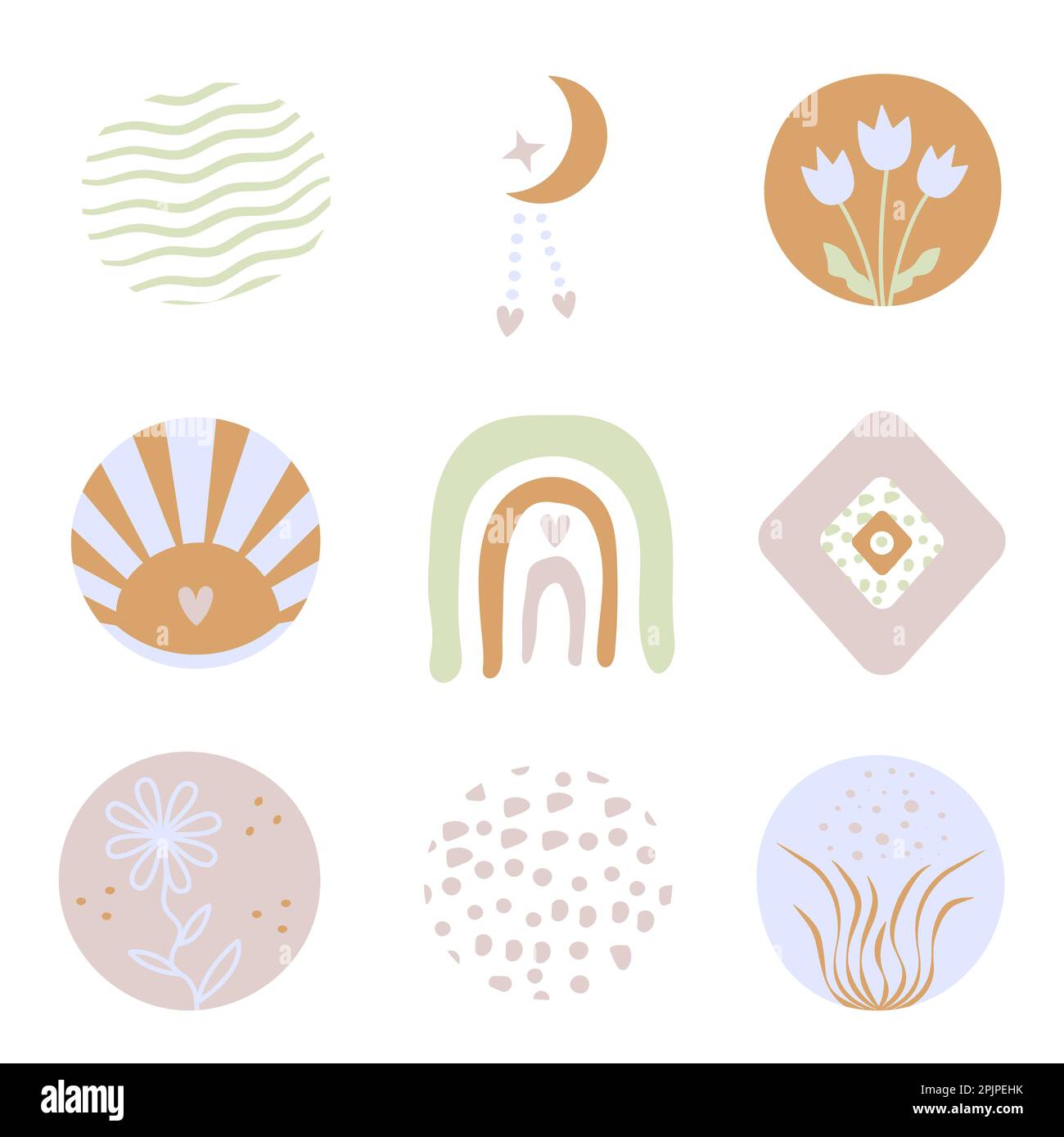 Boho vector vectors hi-res stock photography and images - Alamy