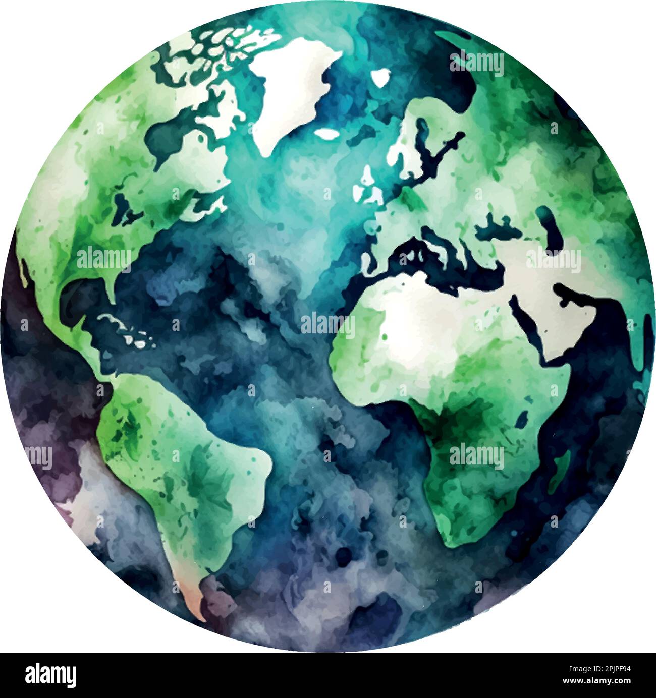 Artistic vector illustration of Earth globe isolated on white ...