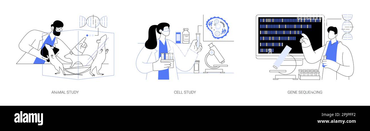 Lab research abstract concept vector illustrations Stock Vector Image ...