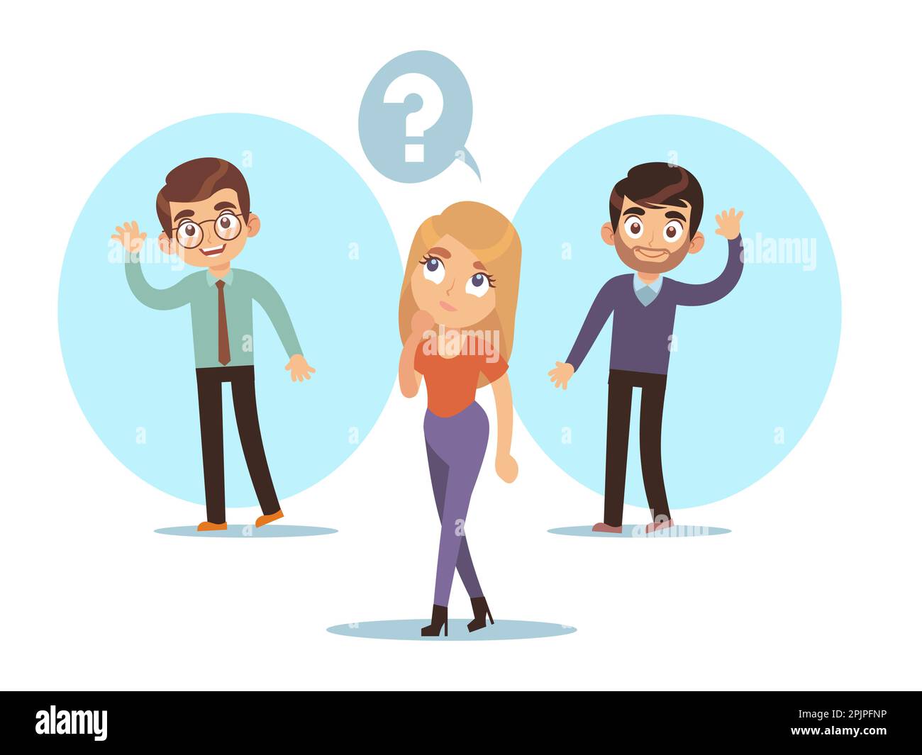Cartoon waving woman hi-res stock photography and images - Alamy