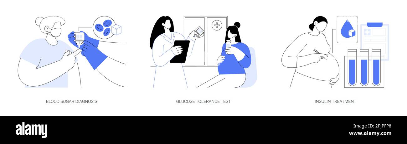 Diabetes diagnosis abstract concept vector illustrations Stock Vector ...