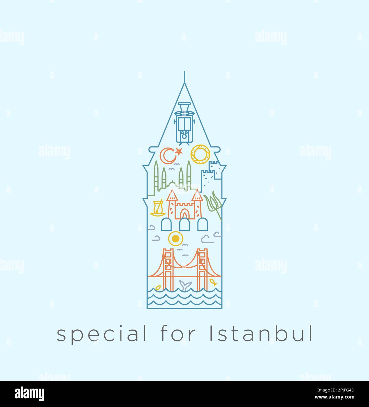 Istanbul bridge mosque Stock Vector Images - Alamy