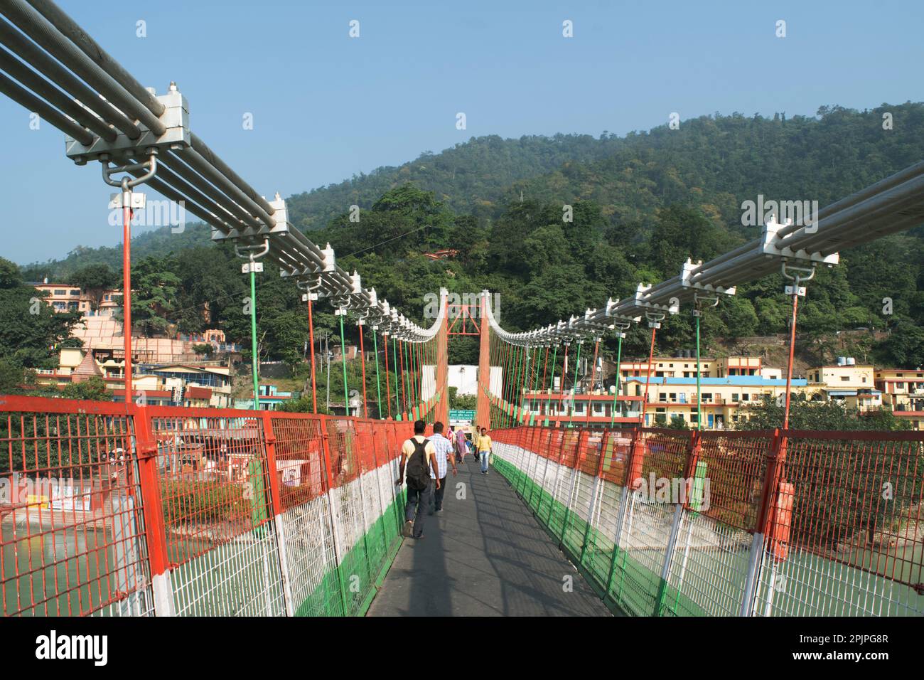 India rishikesh bridge hi-res stock photography and images - Alamy