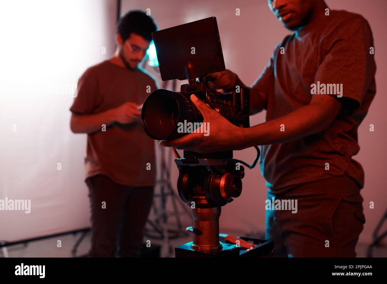 Film camera film crew film industry standing hi-res stock photography ...