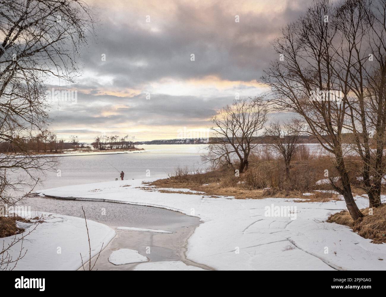 Russia. Spring landscape. Spring is a miracle, a unique sight that ...