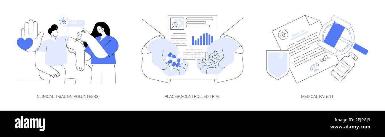 Clinical research abstract concept vector illustrations Stock Vector ...