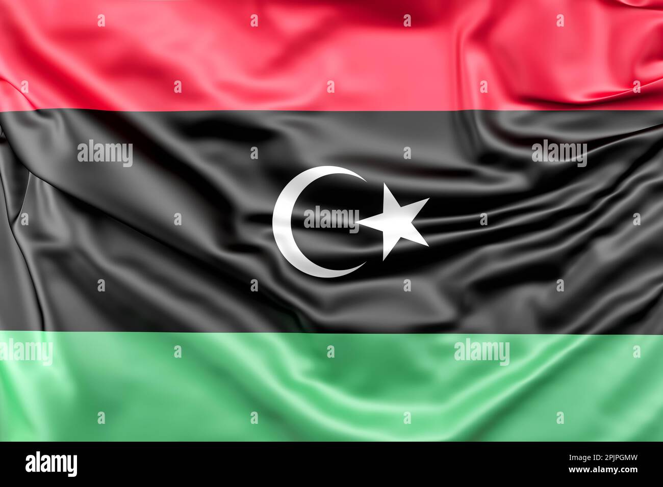 Libya silk flag hi-res stock photography and images - Alamy