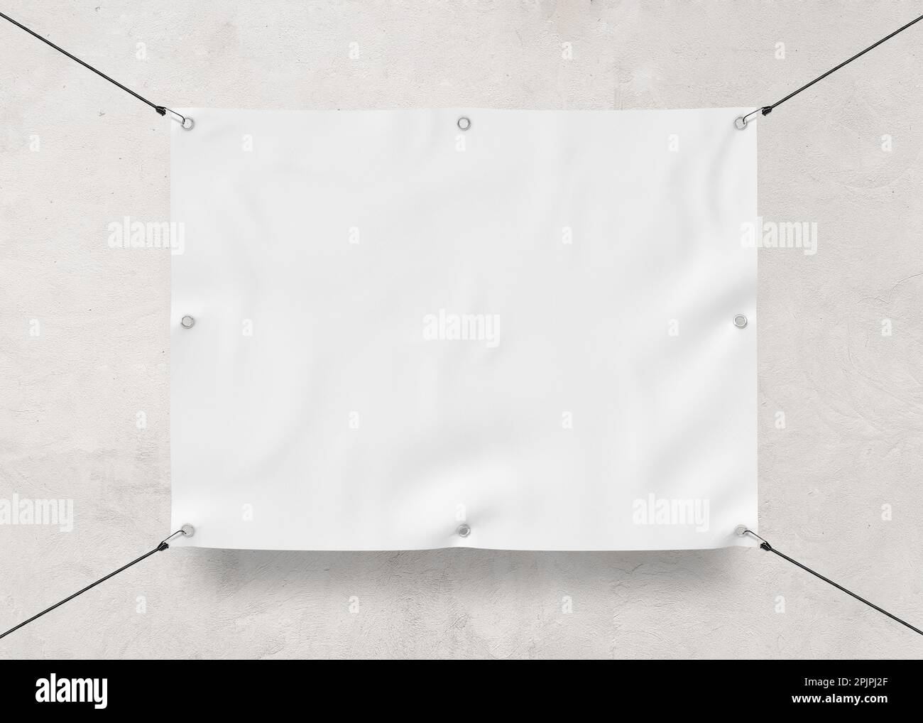 White Outdoor Tarpaulin Banner 3D Rendering for Events and Promotions ...