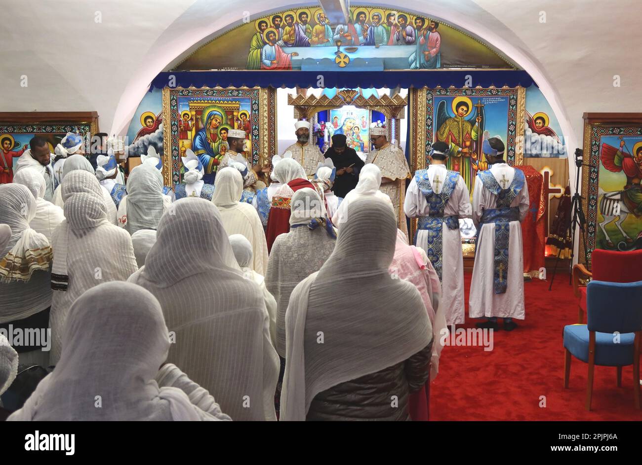 Ethiopian Orthodox Tewahedo Church Altar At Ethiopian Orthodox