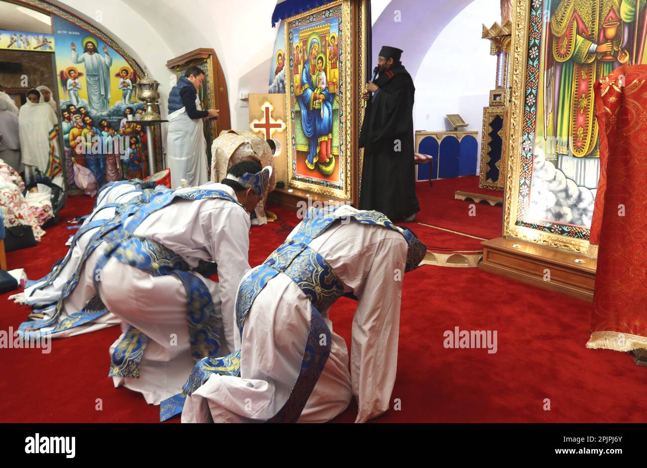 Ethiopian Orthodox Tewahedo Church Altar At Ethiopian Orthodox
