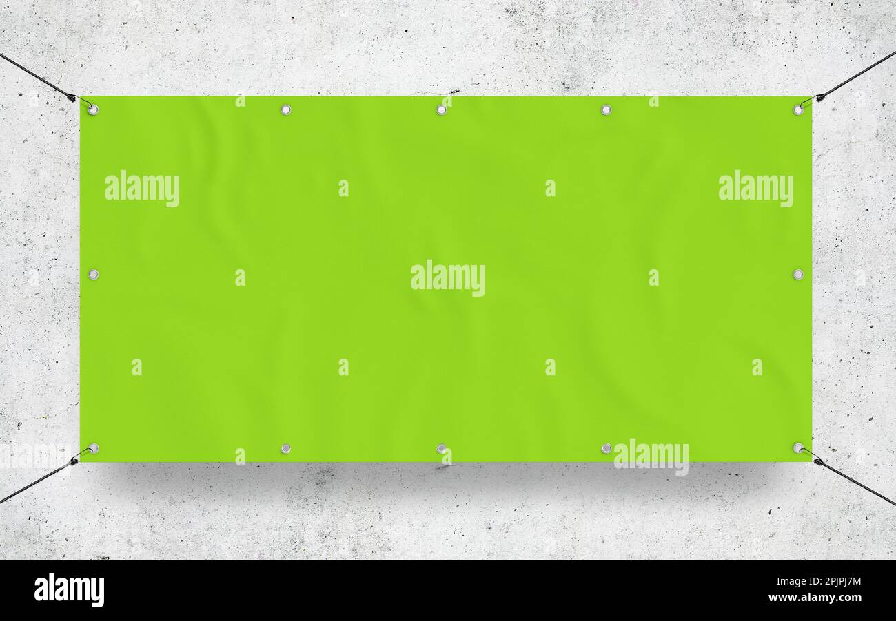 Green Outdoor Tarpaulin Banner 3D Rendering for Events and Promotions ...