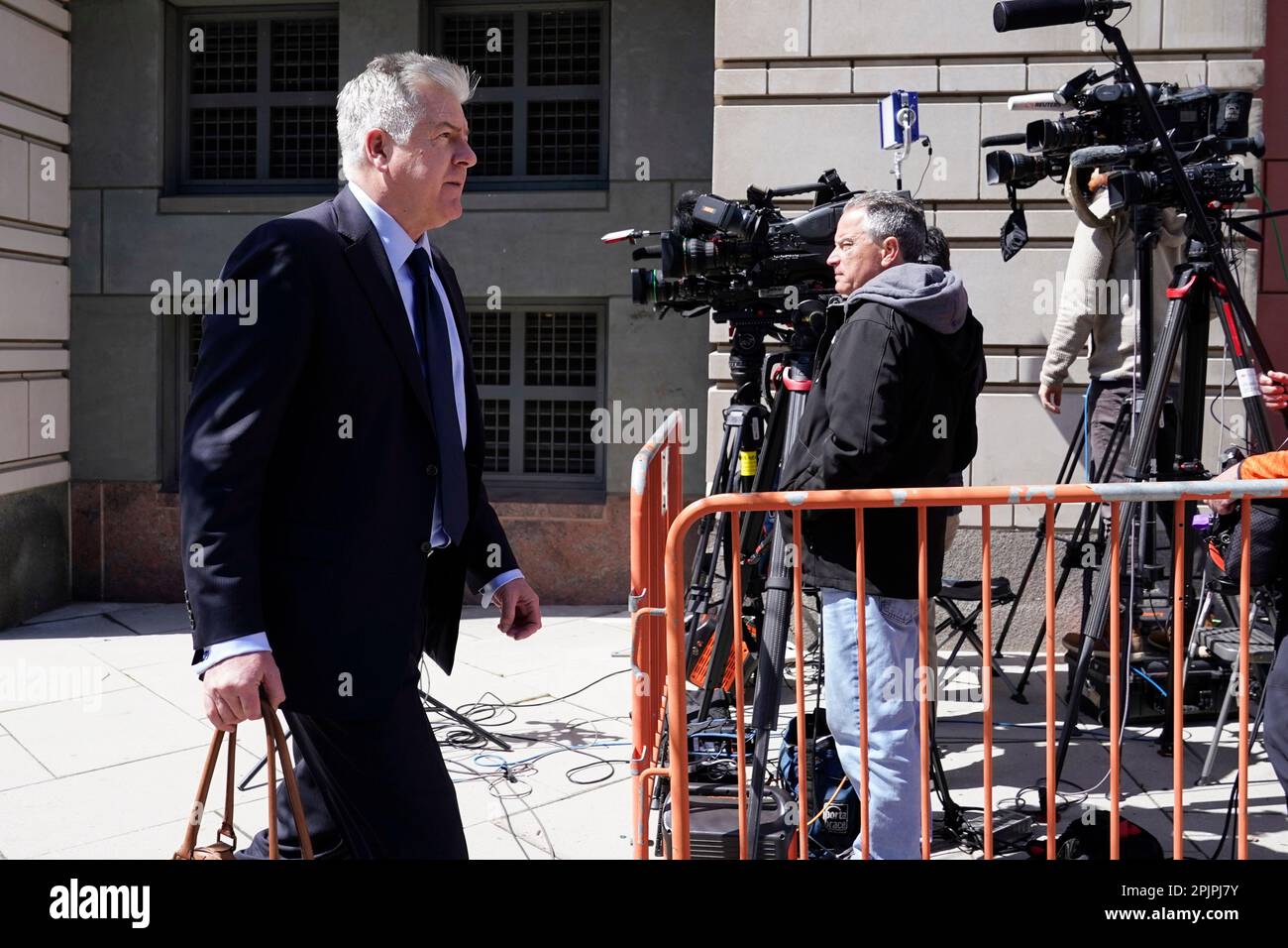 M. Evan Corcoran, an attorney for former President Donald Trump, leaves ...