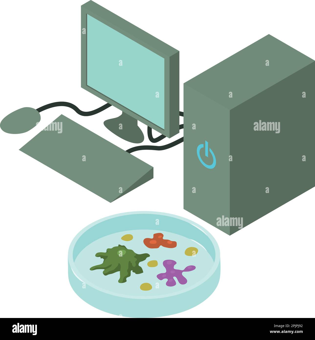 Keyboard bacteria Stock Vector Images - Alamy