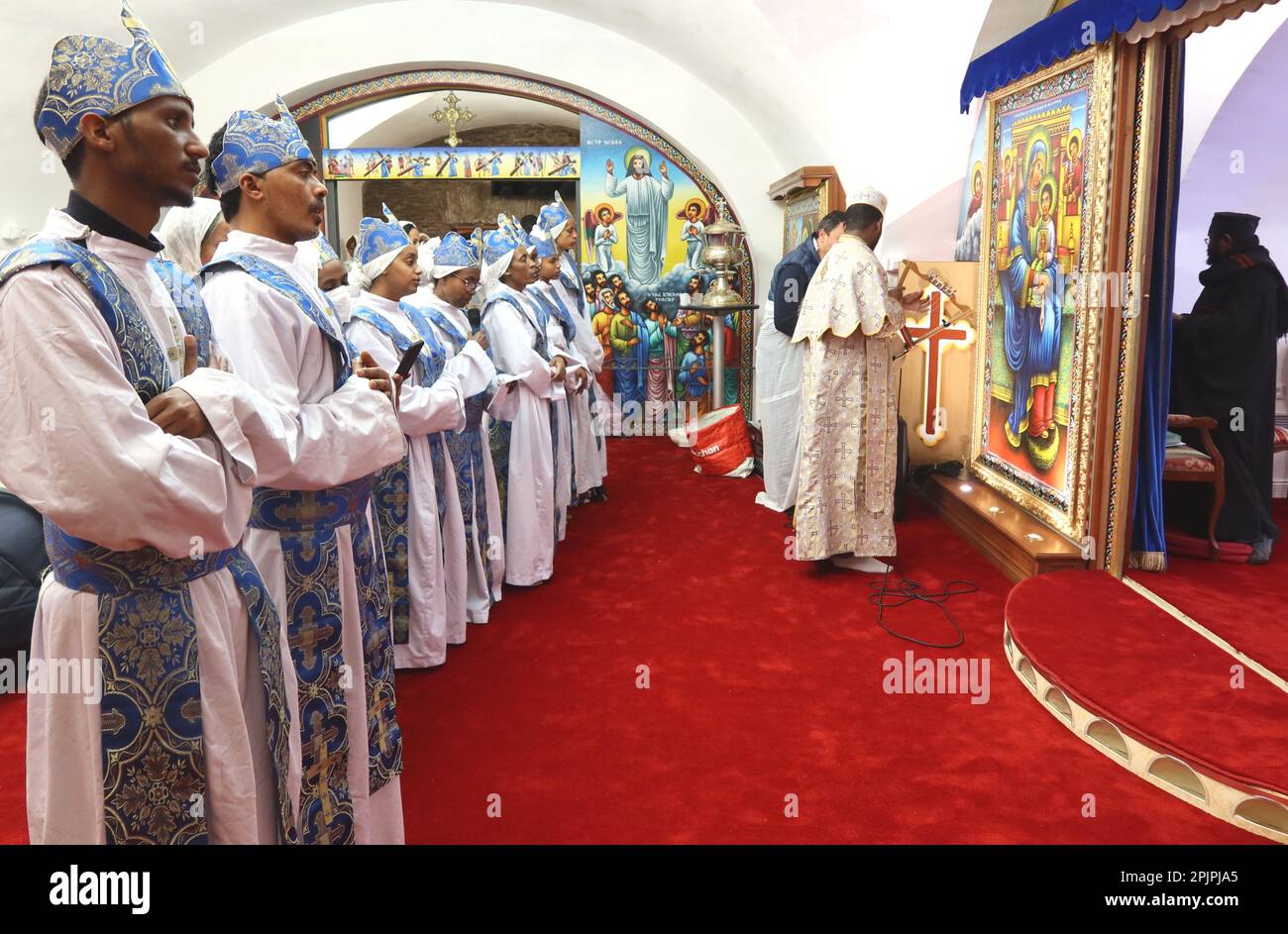 Rome, Italy. 02nd Apr, 2023. Ethiopian Orthodox Tewahedo community ...