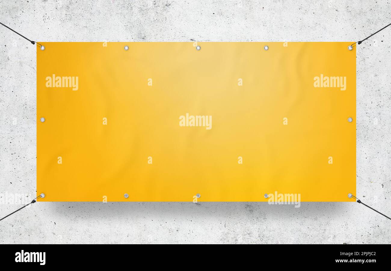 Yellow tarpaulin banner hi-res stock photography and images - Alamy