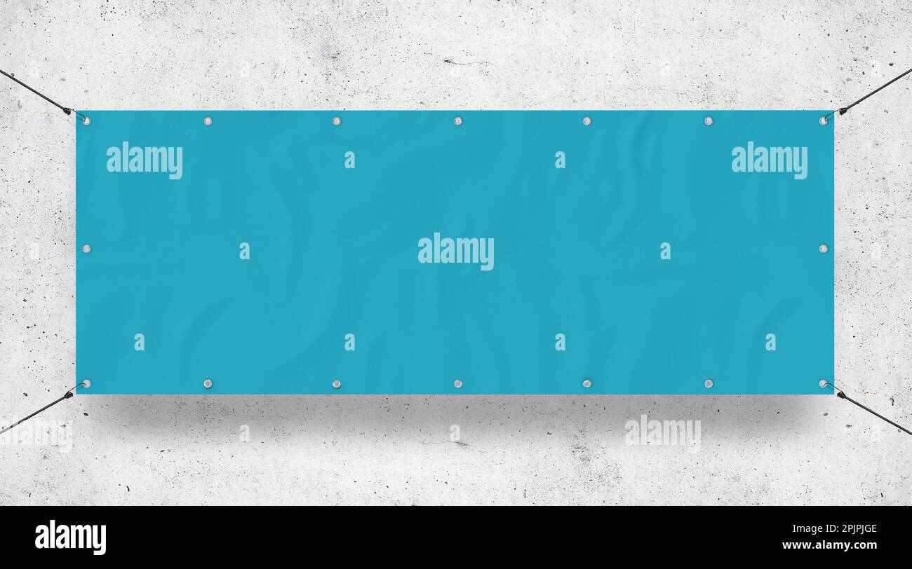 Turquoise Outdoor Tarpaulin Banner 3D Rendering for Events and ...