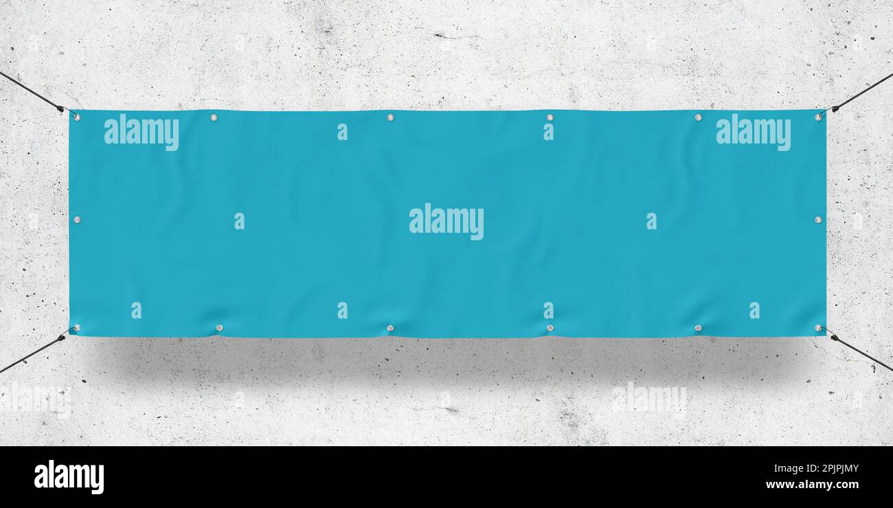 Turquoise Outdoor Tarpaulin Banner 3D Rendering for Events and ...