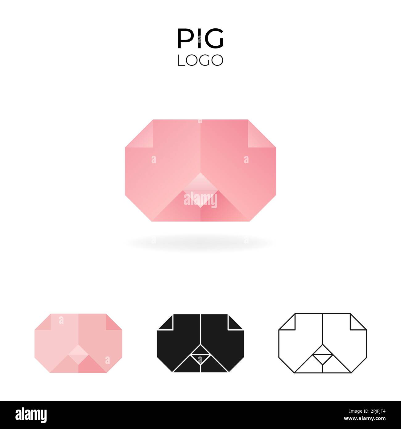 Pig polygon Stock Vector Images - Alamy