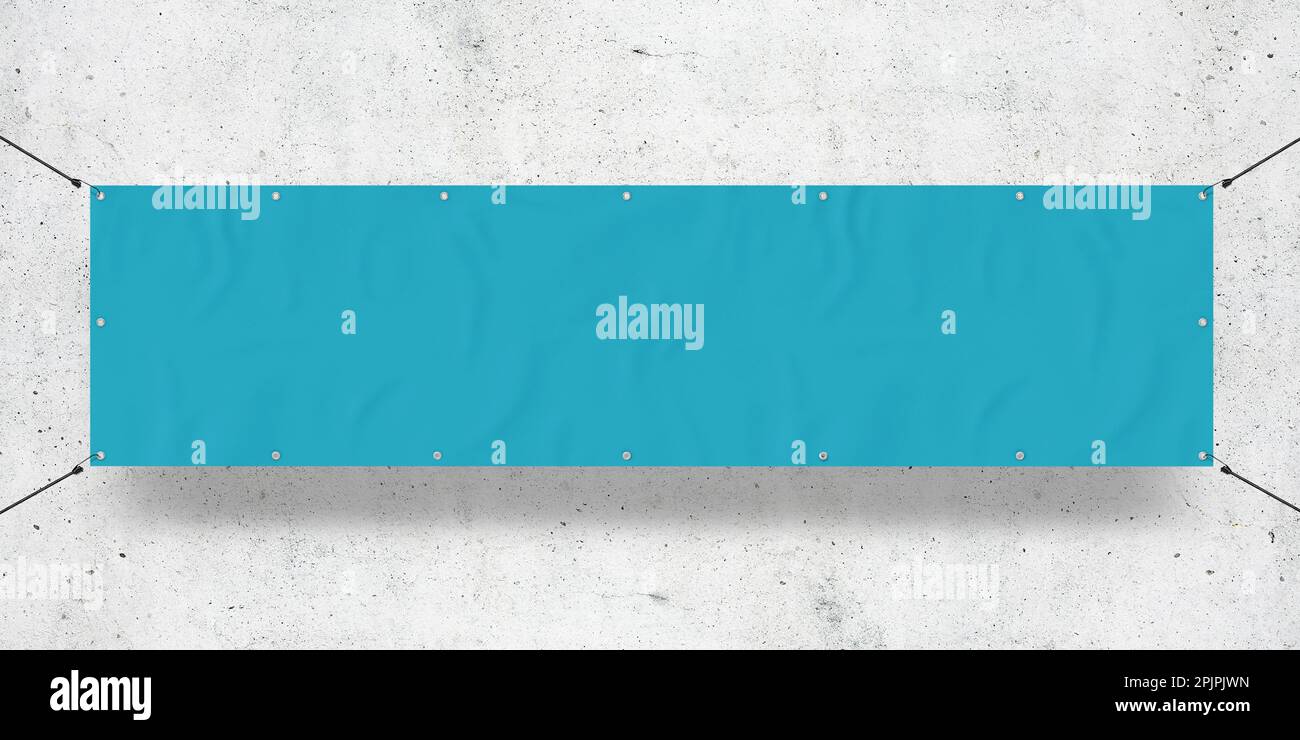 Turquoise Outdoor Tarpaulin Banner 3D Rendering for Events and ...