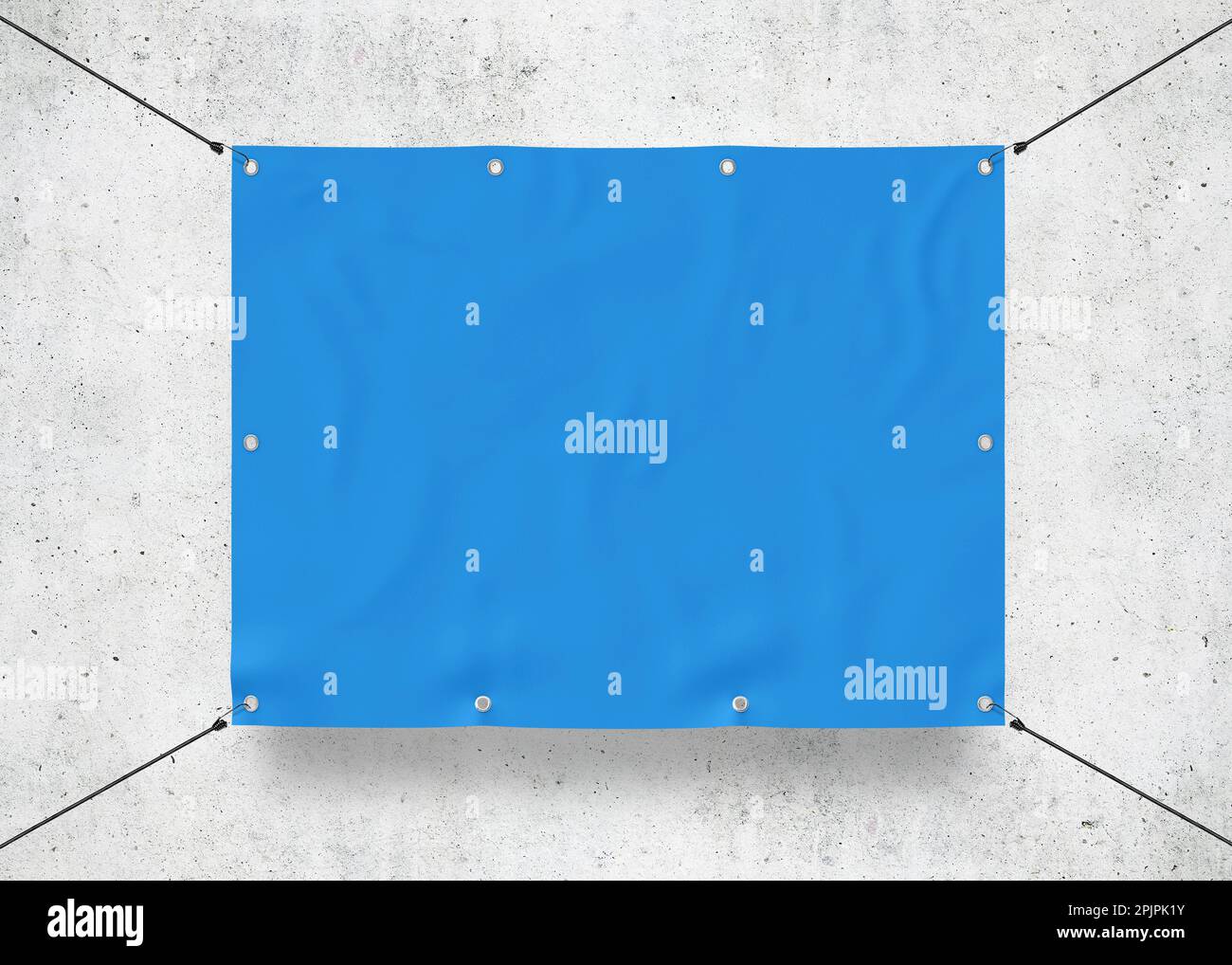 Blue Outdoor Tarpaulin Banner 3D Rendering for Events and Promotions ...