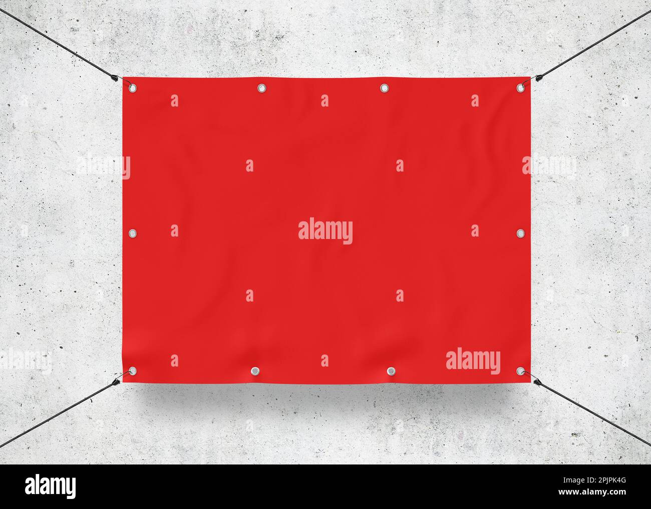 Red Outdoor Tarpaulin Banner 3D Rendering for Events and Promotions ...